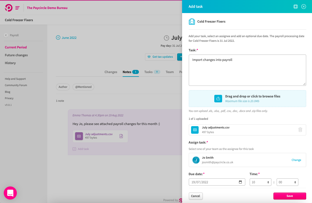 How To Create Tasks From Notes Paycircle